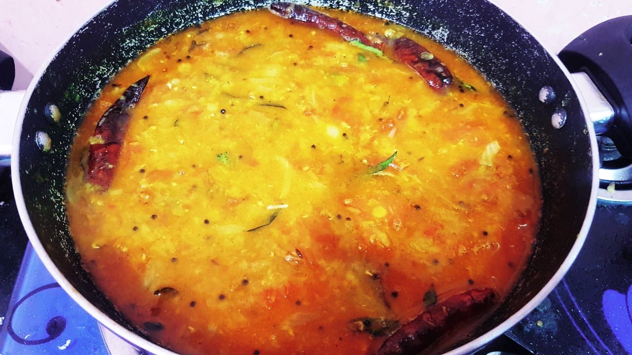 Sambar Recipe in Tamil / How to make Simple Dosai Idli Sambar Recipe in ...