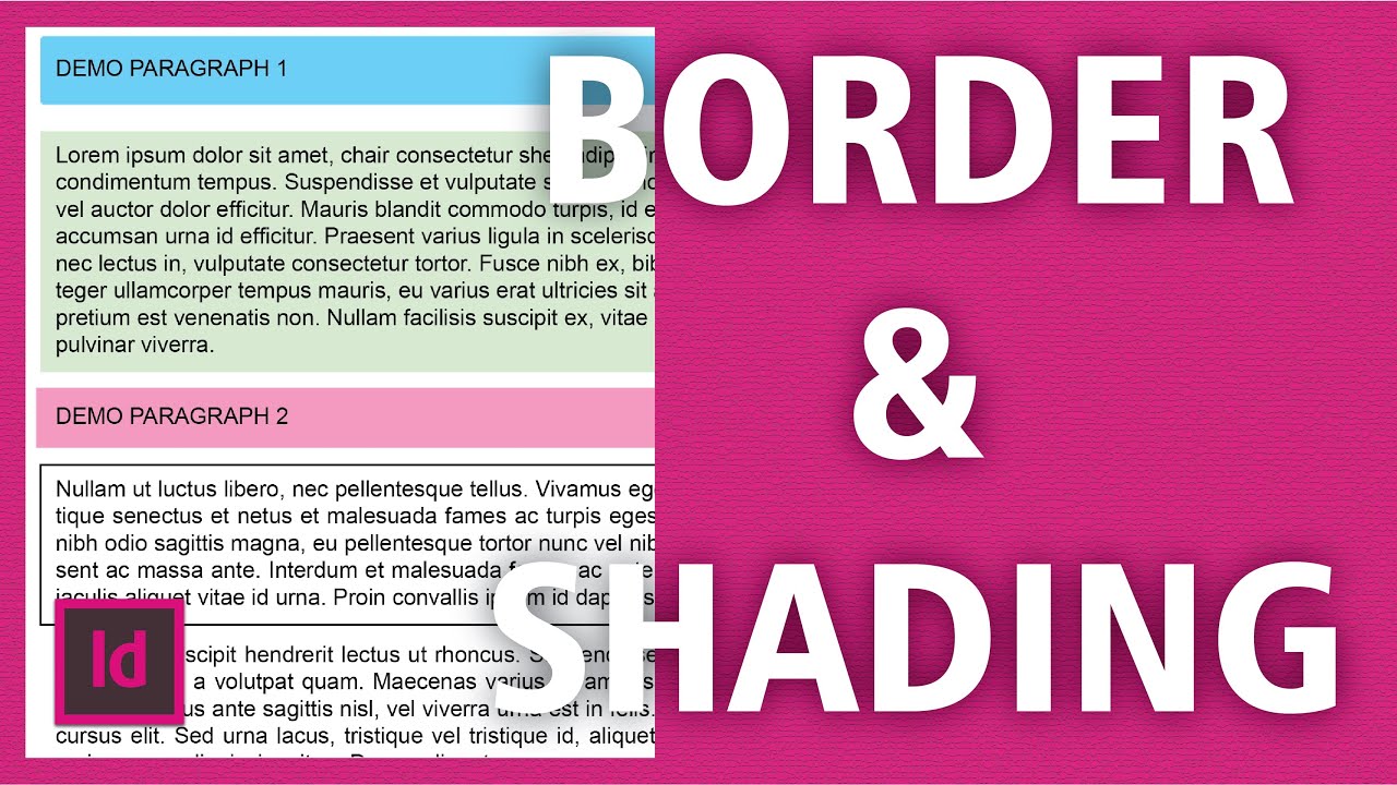 Paragraph Border And Shading In InDesign YouTube paragraph-border-and-shading-in-indesign-youtube