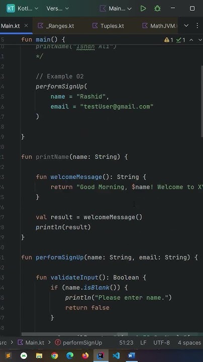 Kotlin-18 | Function scope - Local functions in Kotlin | Kotlin Tips | Kotlin with Rashid Saleem ...