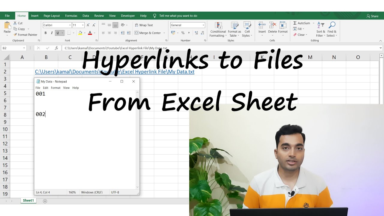 Hyperlink to a File from Excel Sheet | Excel Hyperlink | Kamal Kumar ...