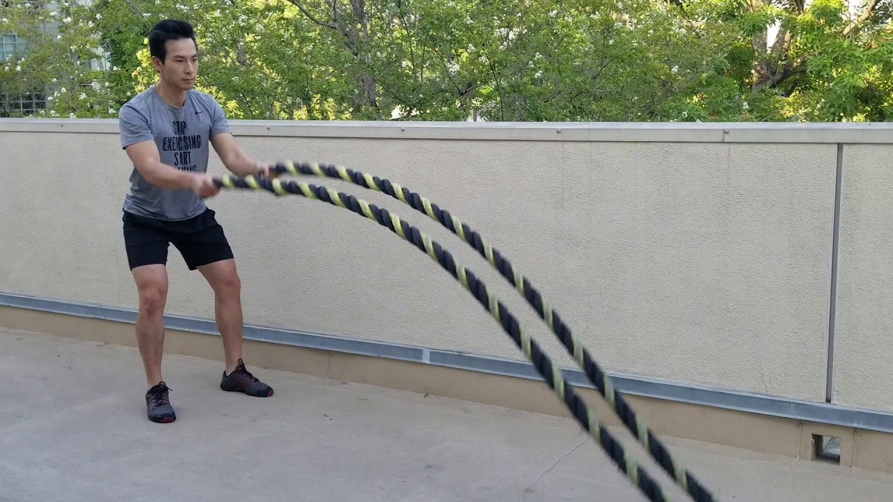 Battle Ropes Exercise - Double Waves - YouTube