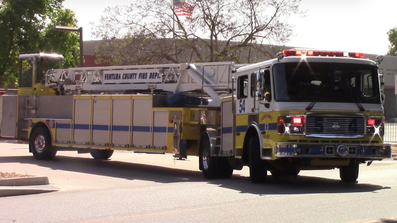VCFD Truck 54 responding - YouTube