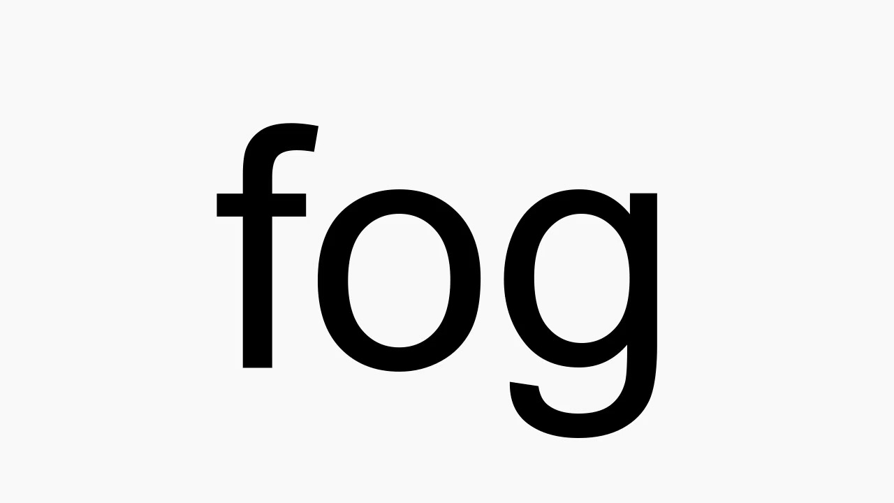 How to pronounce fog - YouTube