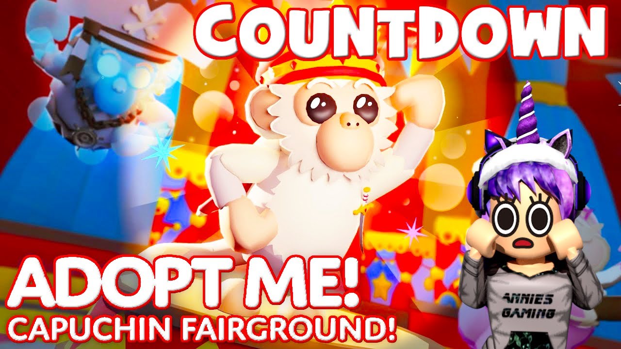 🔴Roblox Adopt Me 🐒 Traveling Capuchin Fairground 🐒 LIVE COUNTDOWN ...