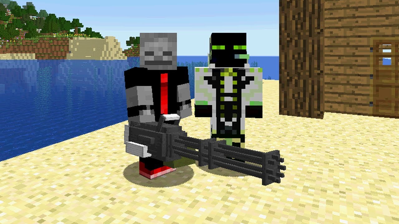 MINECRAFT 1.13 MINIGUN - YouTube
