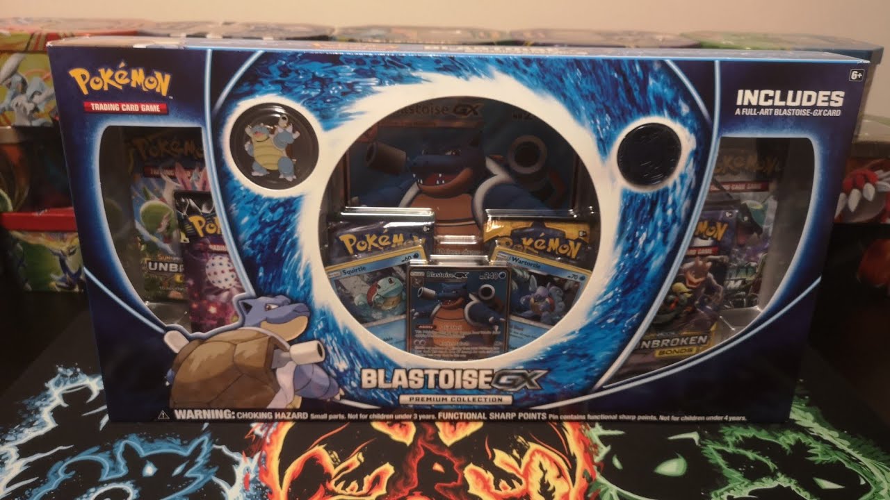 Blastoise GX premium collection box opening - *Pokémon Cards* - YouTube