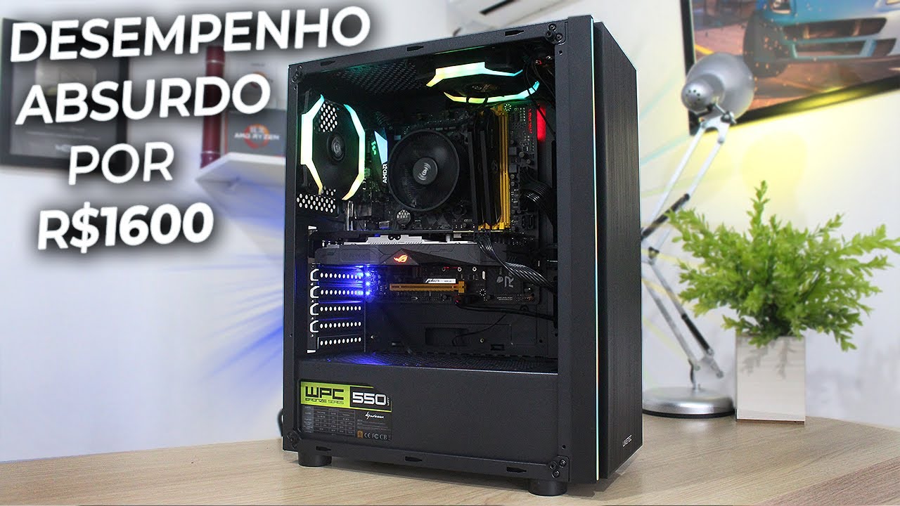 PC Gamer Barato (R$1600) PRA RODAR TODOS OS JOGOS E EDIÇÃO! Montagem e ...