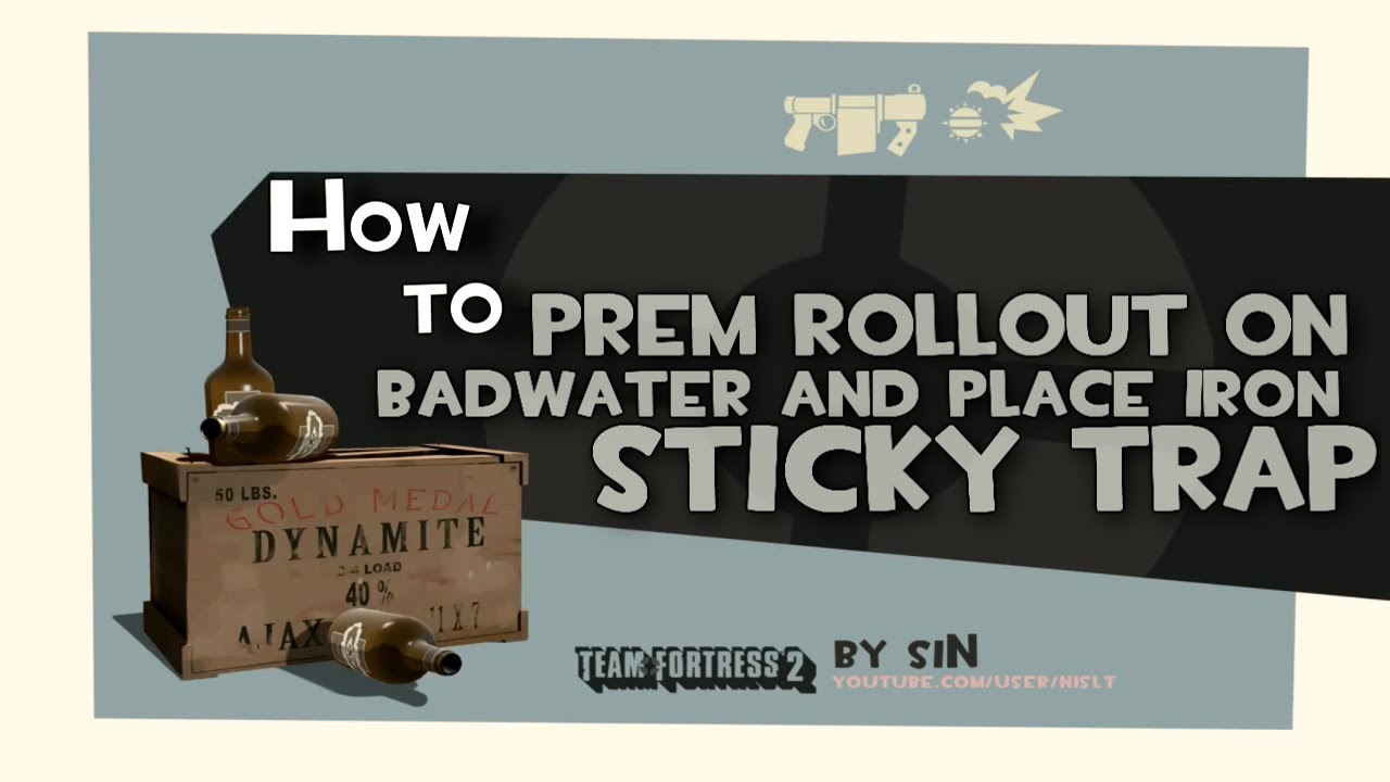 TF2: prem rollout on badwater and place iron sticky trap - YouTube