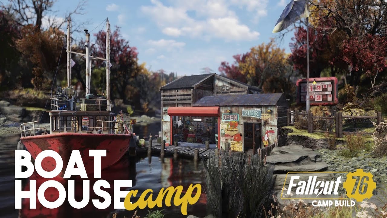 Riverside Boat House | Fallout 76 CAMP Build - YouTube