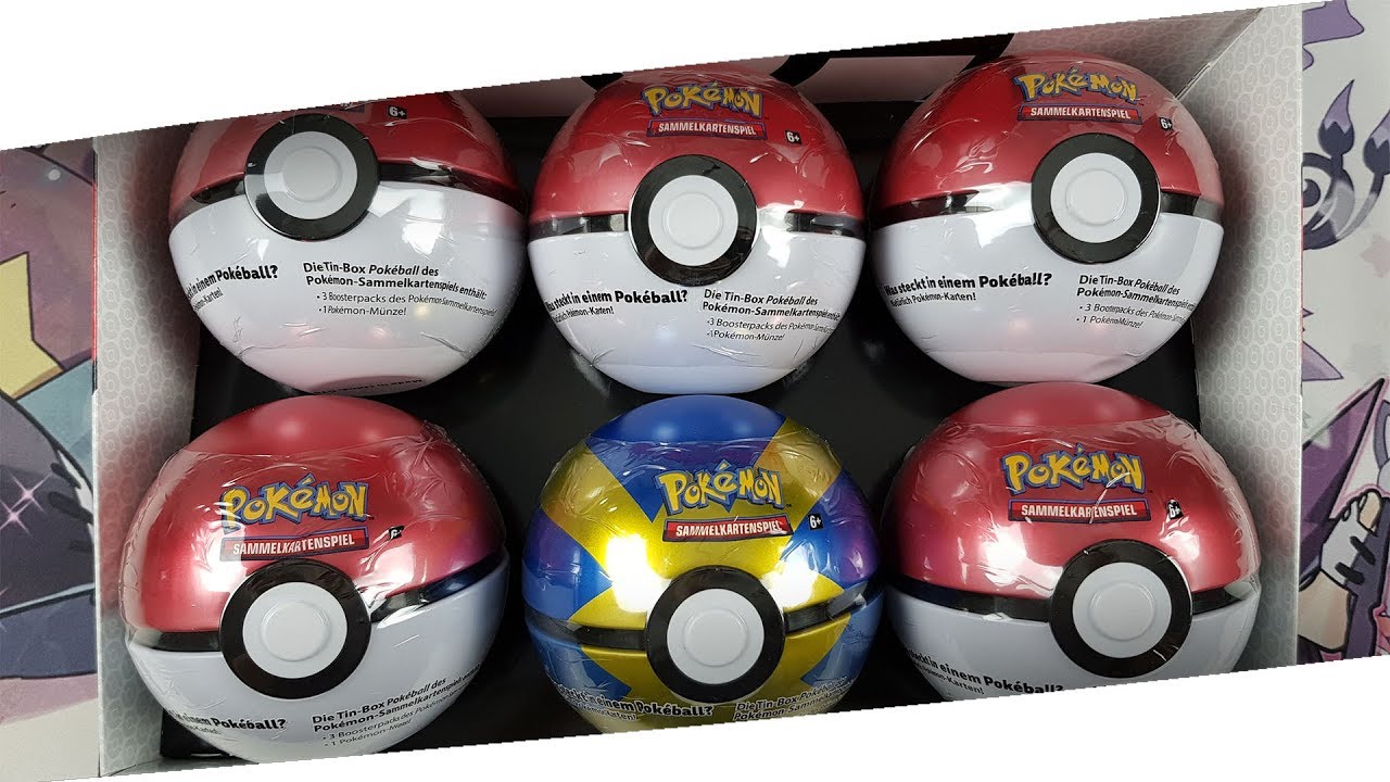 KOMPLETTES POKEBALL TIN DISPLAY! Pokemon Booster Unboxing Opening - YouTube