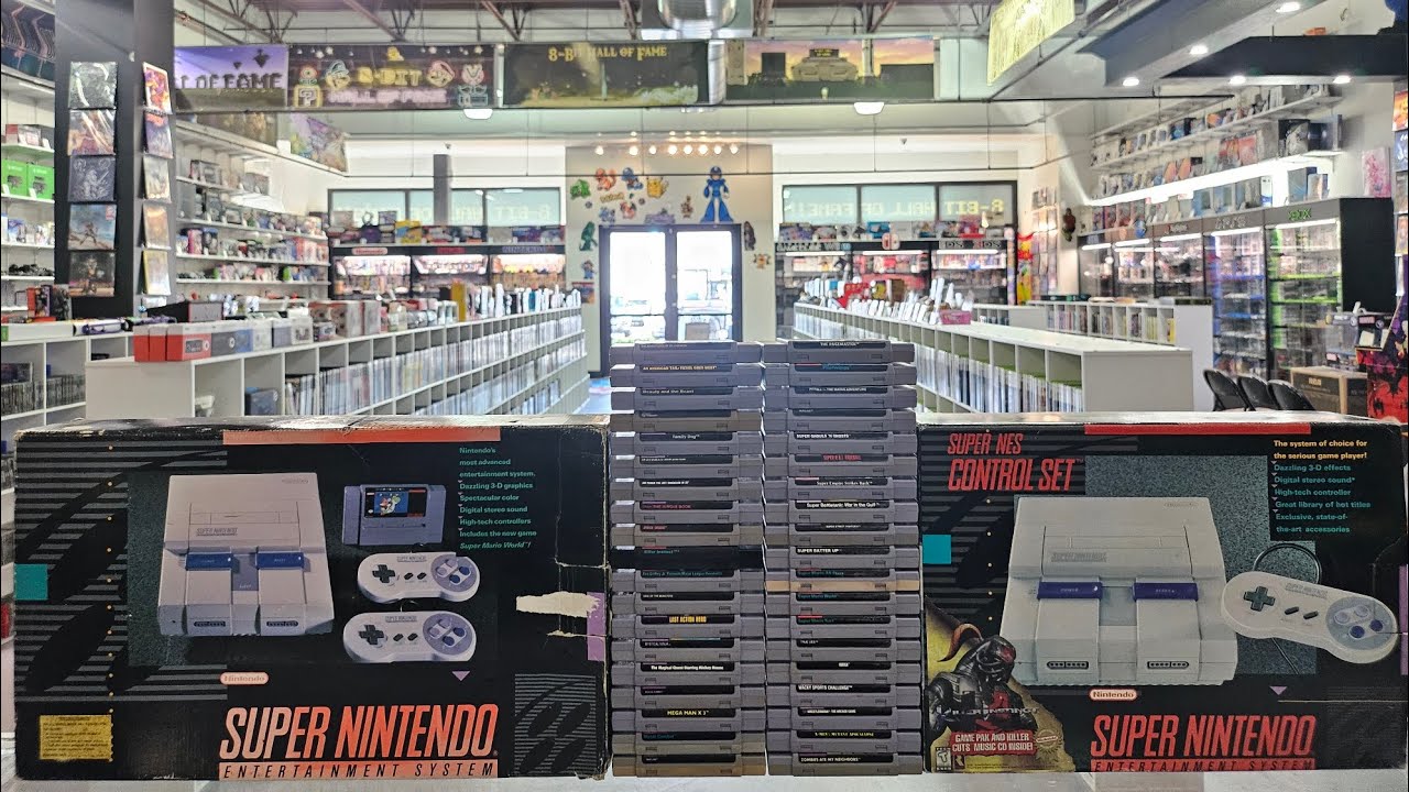 SNES games and consoles priced/cleaned and just put on the shelves this ...