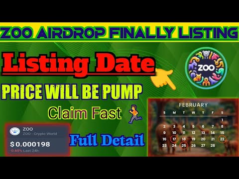 🚨Zoo Airdrop listing date 👀 || Zoo token price prediction 🚀 - YouTube