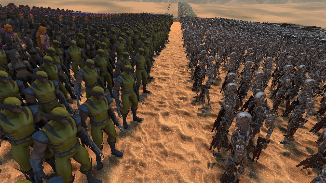 X-Men Army vs Terminator Army ! - Epic Battle Simulator 2 - UEBS 2 ...