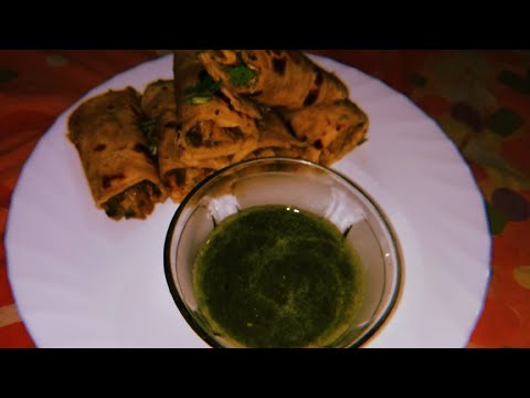 Punjabi famous street food nutrela roll / soya chunk roll easy and ...