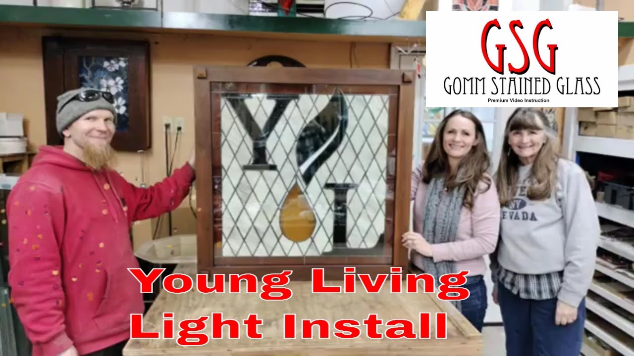Young Living Stained Glass Window Install V399 - YouTube