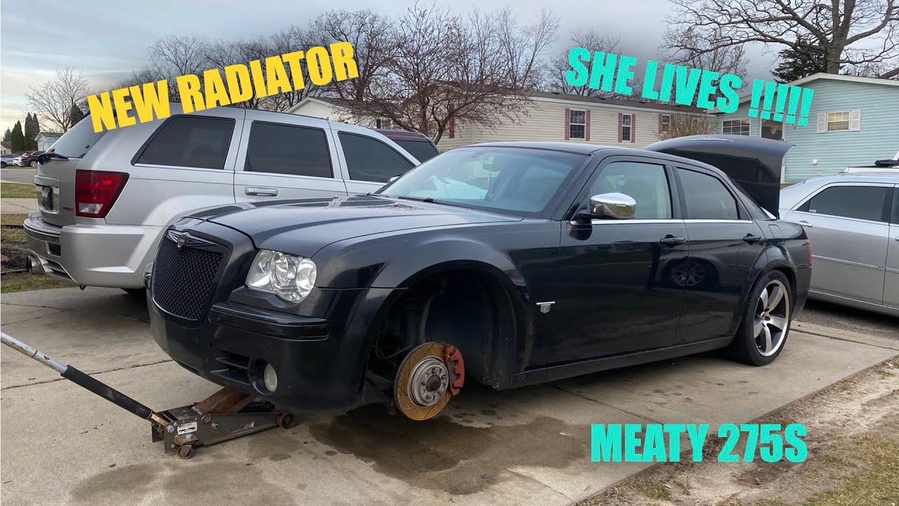 NEW RADIATOR AND MEATY 275S THE HEMI 300 FINALLY BACK ON THE ROAD ...