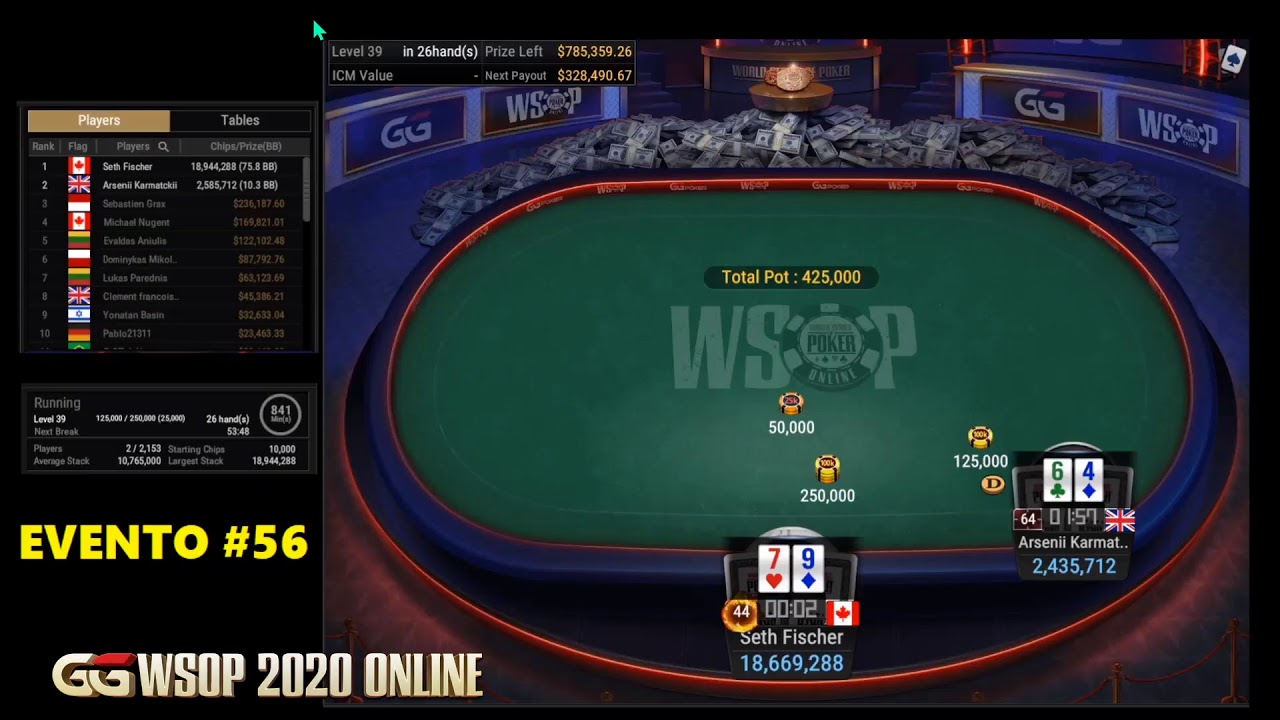AO VIVO - Final Table dos Eventos #56 e #57 da WSOP Online no GGPoker ...