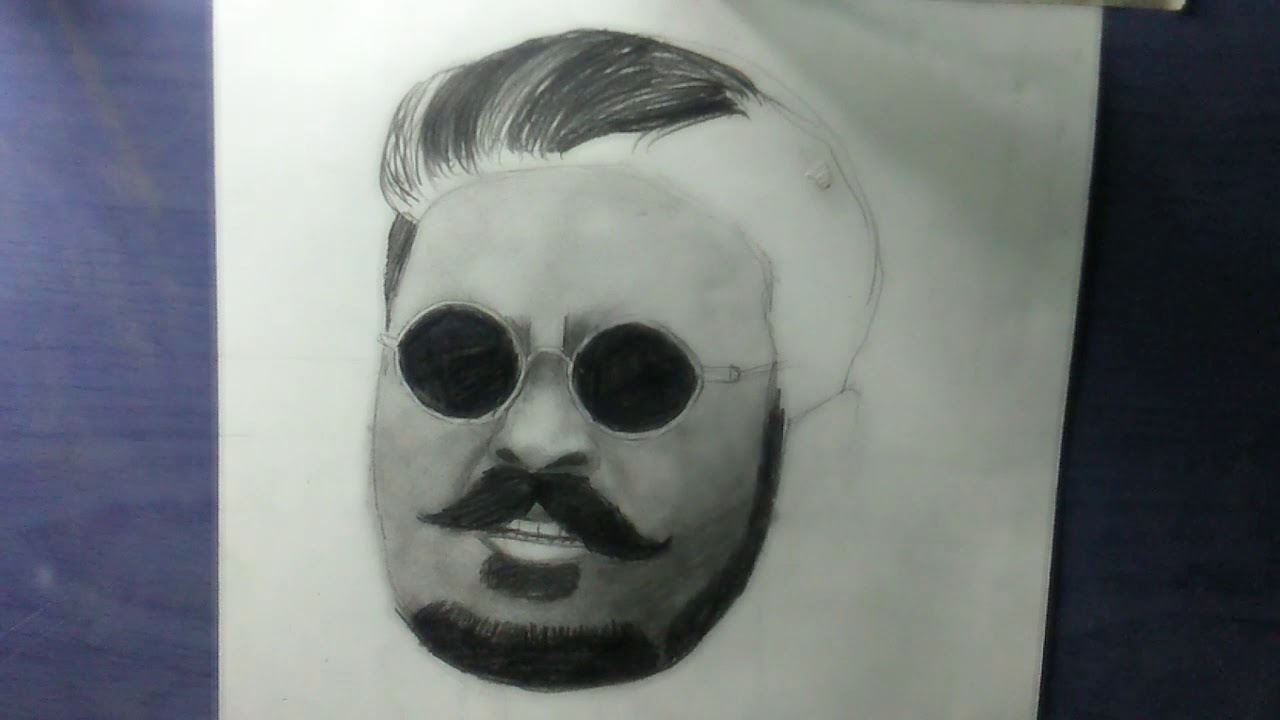Drawing Dhanush (maari) by Yash Art - YouTube