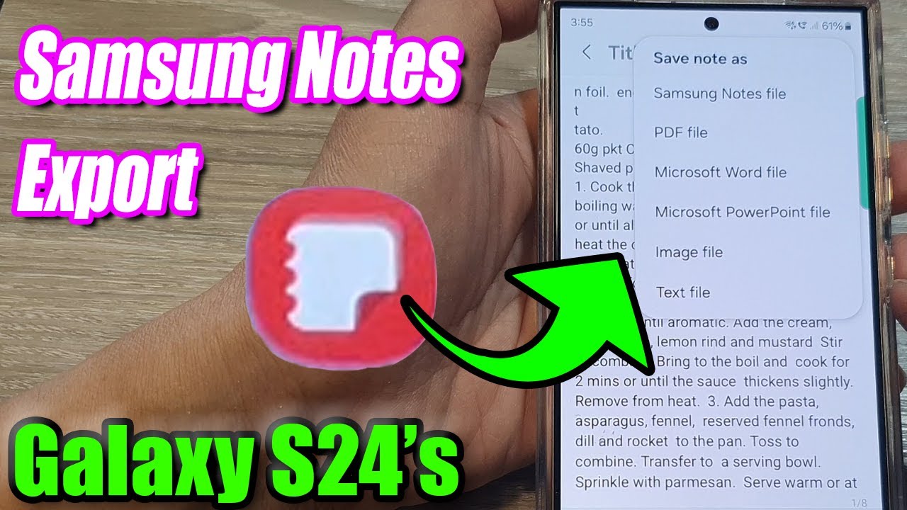 Samsung Notes Export: Save Your Notes Easily - YouTube