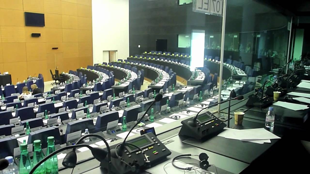 European Parliament, a booth - YouTube