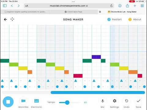 TWINKLE TWINKLE LITTLE STAR on Chrome Music Lab #songmaker #elementarymusic #chromemusiclab ...