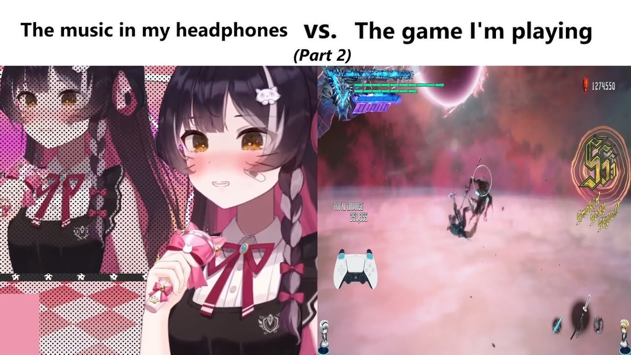 The music in my headphones vs the game I'm playing (Part 2) - YouTube
