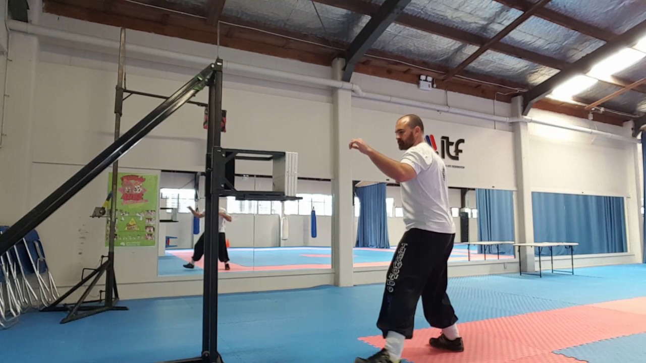 Four board front elbow strike - YouTube