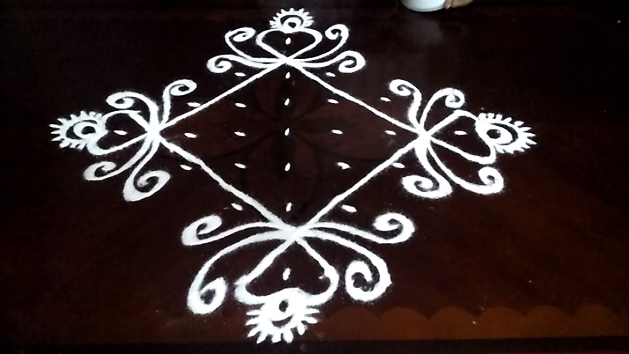 Melikala muggu(sikku) kolam designs with 7-1 straight | chukkala ...