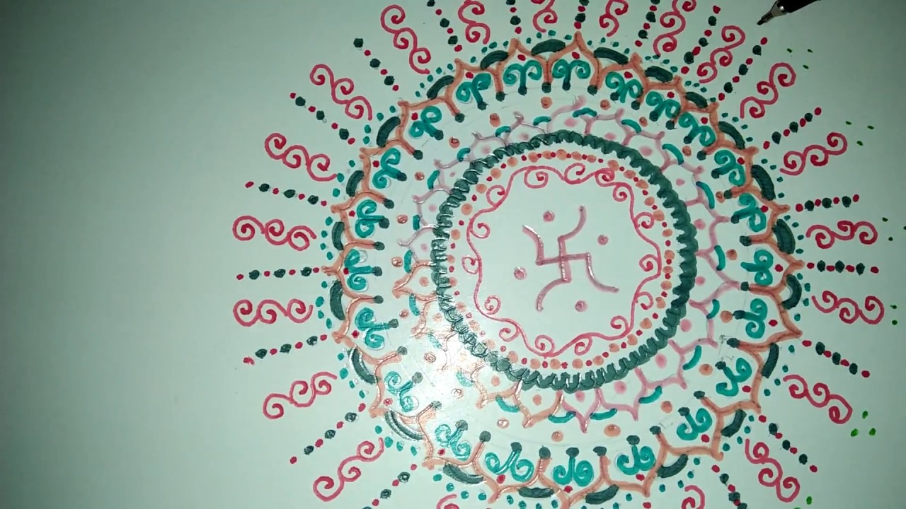 Swastik Mandala after adding detailing # - YouTube