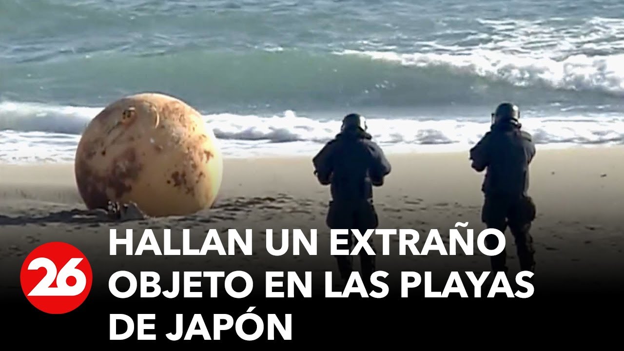 Una bola gigante apareció en una playa de Japón y hay desconcierto en ...