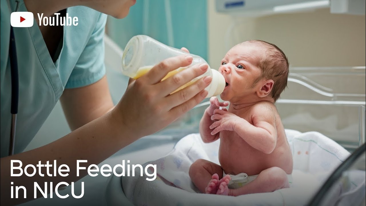 CUTE BABY BOTTLE FEEDING IN NICU || BABY FEEDING || - YouTube