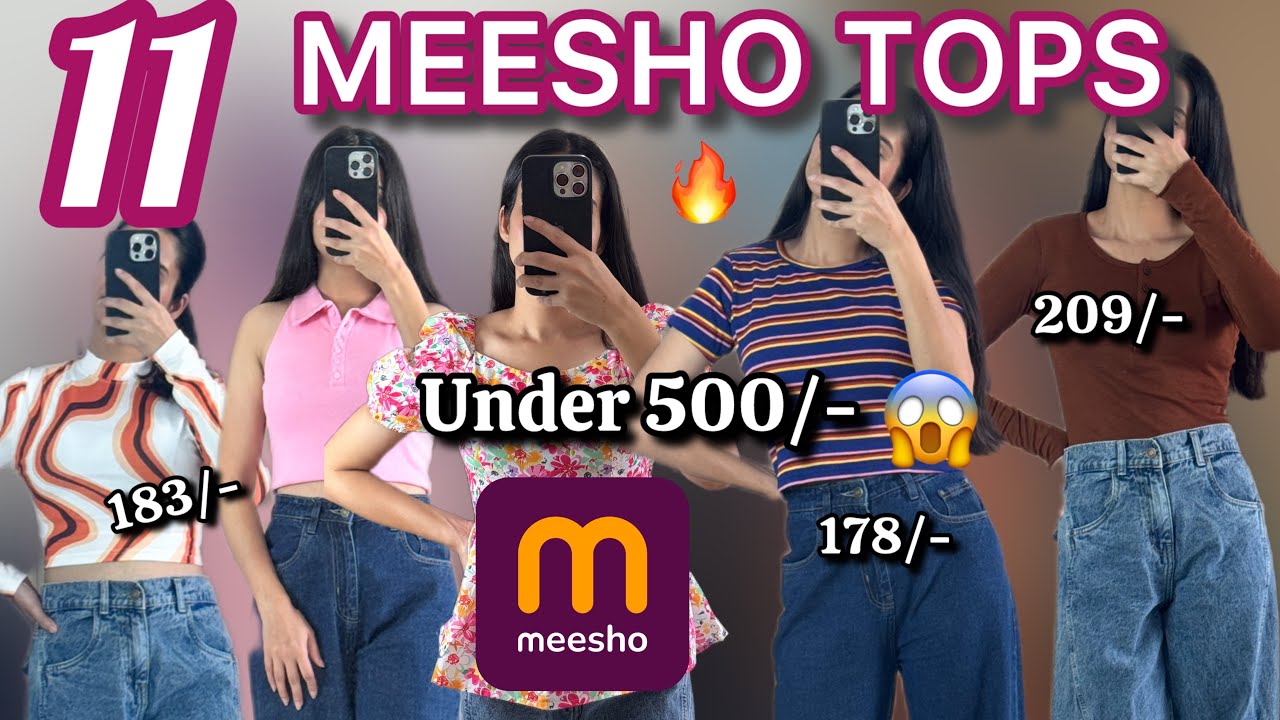 Meesho Tops Under ₹500😱|| 11 Stylish & Affordable Tops Try On Haul ️ # ...