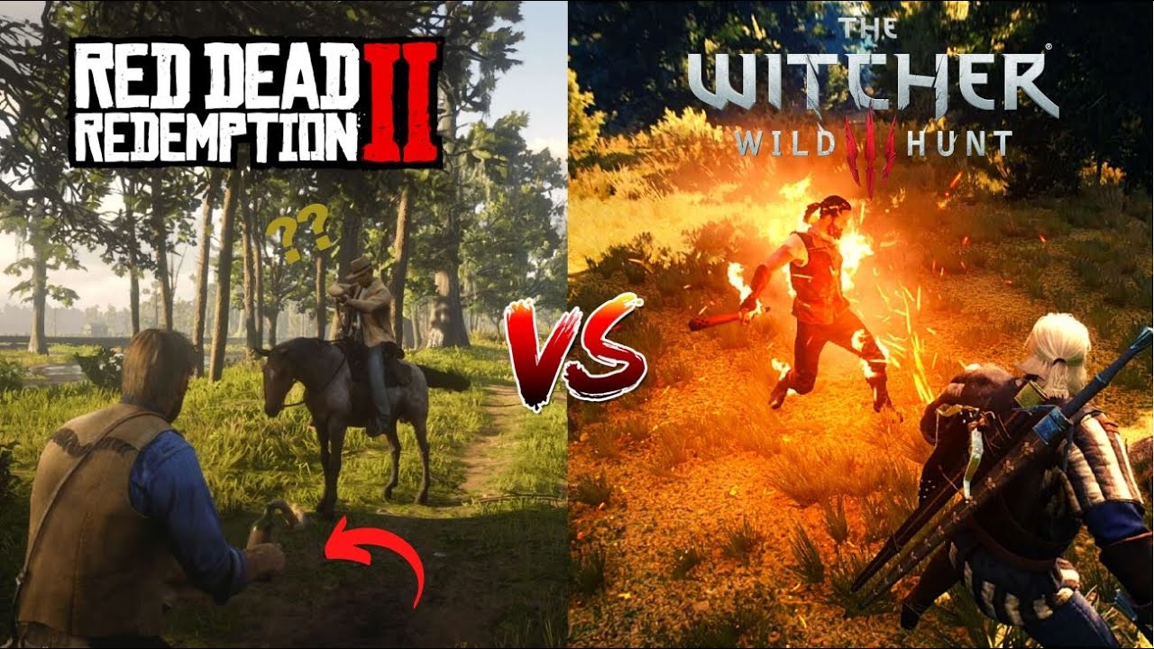 The Witcher 3 vs Red Dead Redemption 2 - Physics & Details Comparison ...