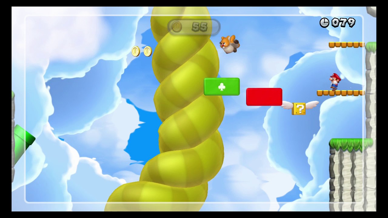 New Super Mario Bros U Boost Mode Challenge - Boost Block Coin Stalk ...