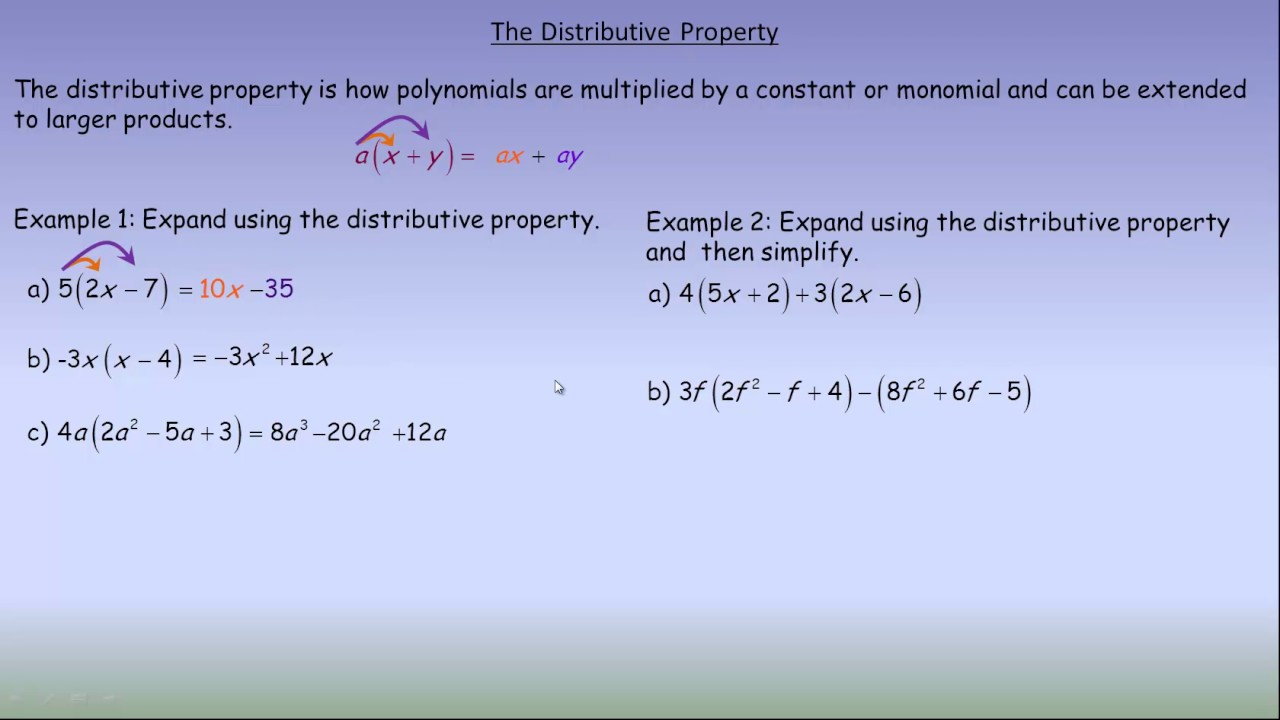 The Distributive Property - YouTube