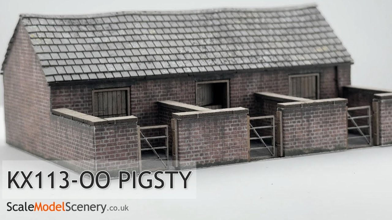 KX113-OO Pigsty OO Gauge Laser-Cut Kit from Scale Model Scenery - YouTube