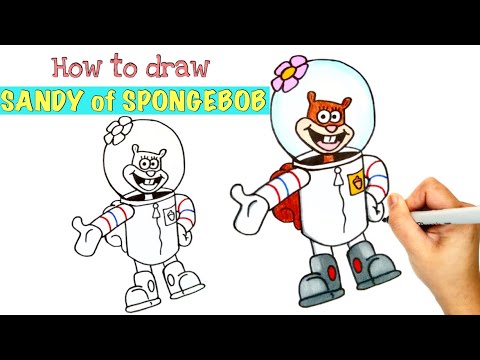 HOW TO DRAW SANDY OF SPONGEBOB SQUAREPANTS - YouTube