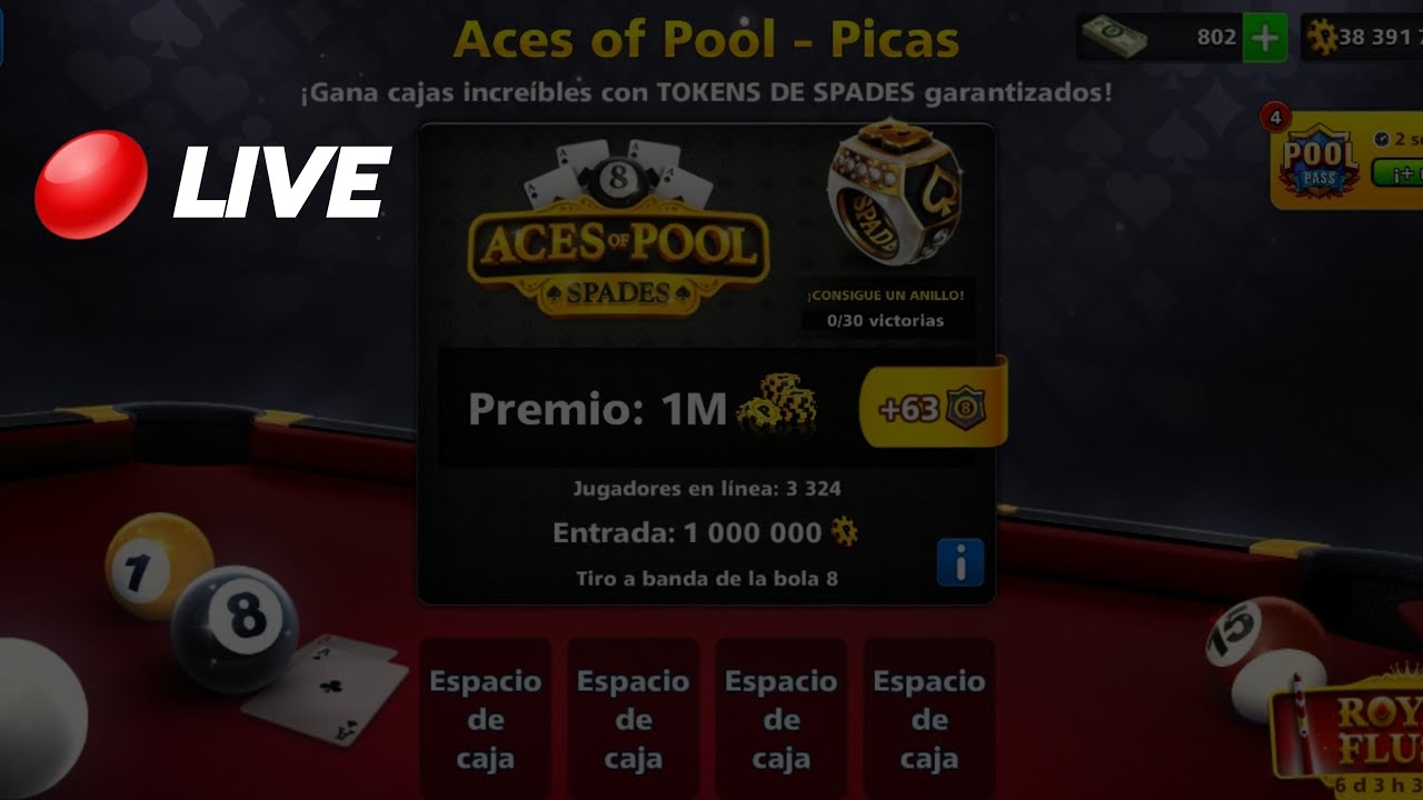 8 Ball Pool ACES OF POOL SPADES New Animated Cue - YouTube