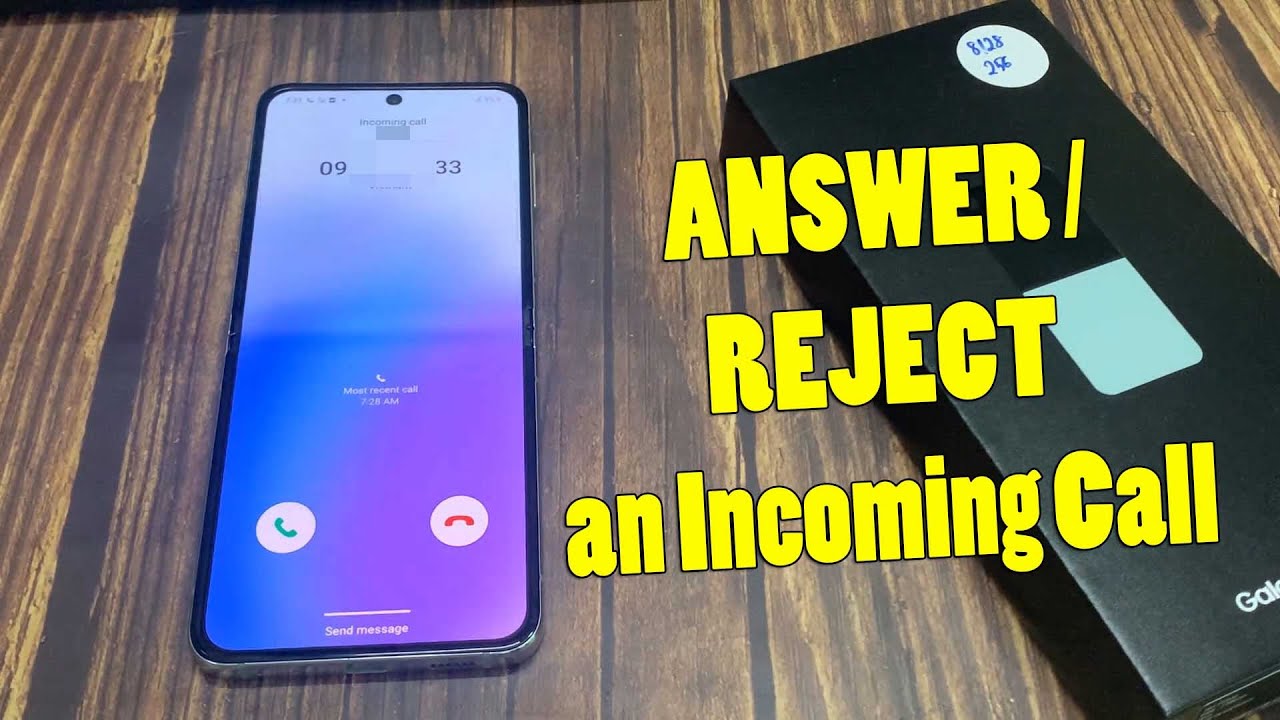 Samsung Galaxy Z Flip 5: How to ANSWER / REJECT an Incoming Call - YouTube