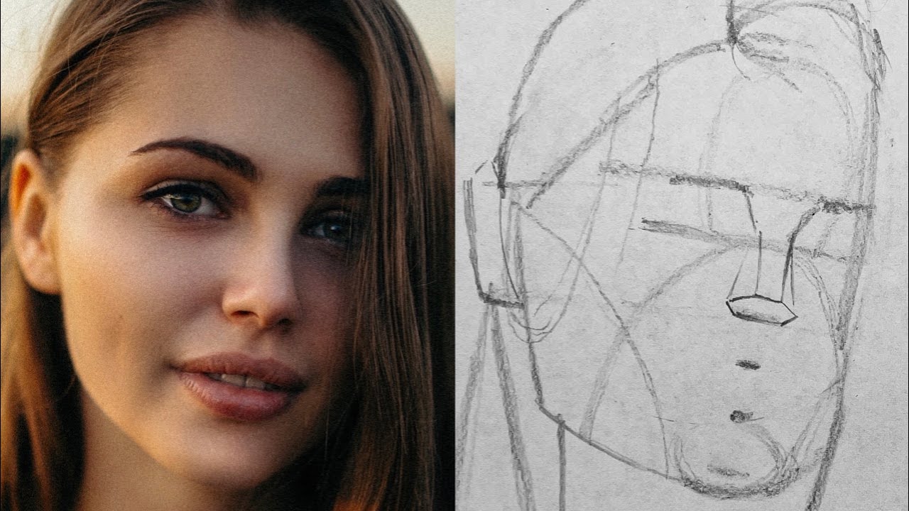 How to start Drawing a Portrait with the Loomis Method | A Beginners ...