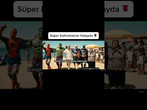 Süper Kahramanlar Sahilde Şemmamme Oynuyor 🌹 #spiderman #marvel #shorts #keşfetteyiz #hulk #batman