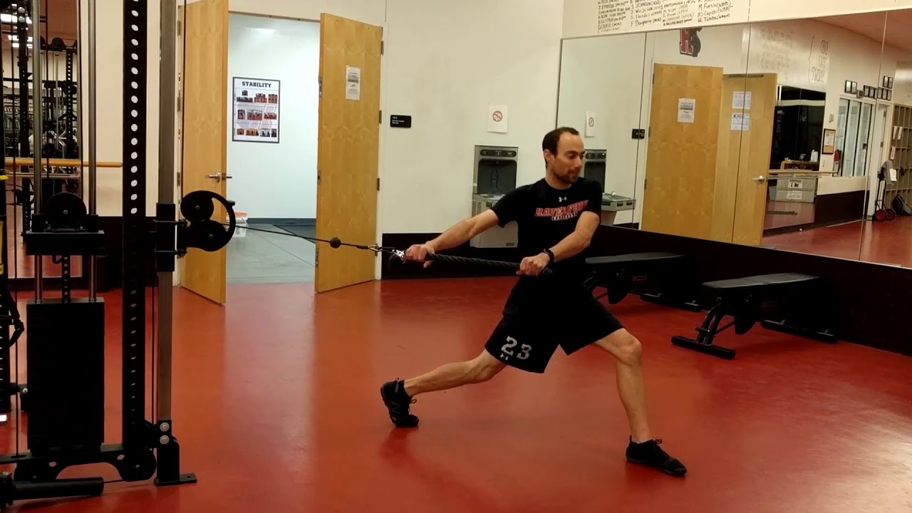 Split Stance Cable Rotation - YouTube