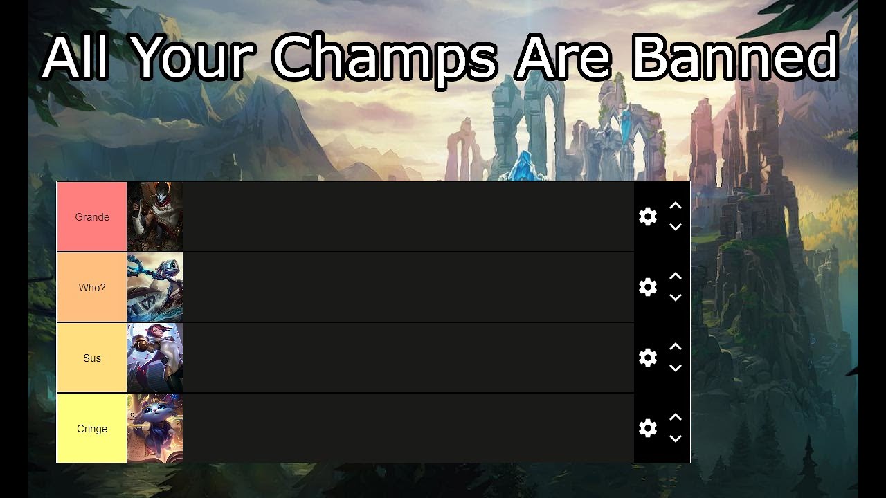 League of Legends In Game Champ Design Tier List - YouTube