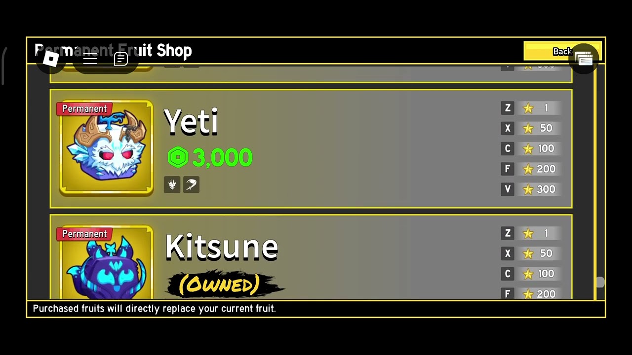 purchasing permanent yeti in Blox Fruits. - YouTube
