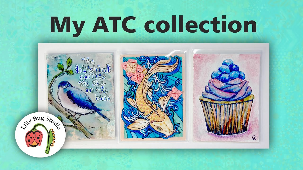 🎨 Artist Trading Cards - Sharing my ATC collection from ATC swaps - YouTube