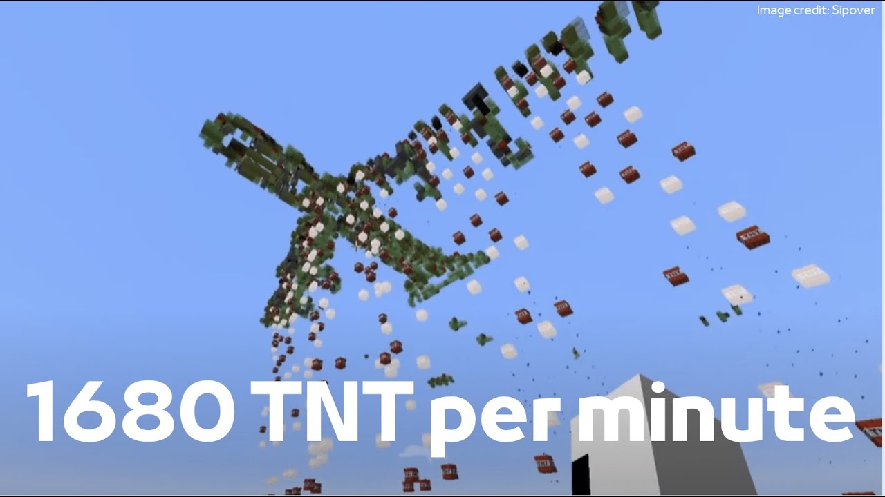 This Minecraft Bomber Plane Dupes 1680 TNT Per Minute - YouTube