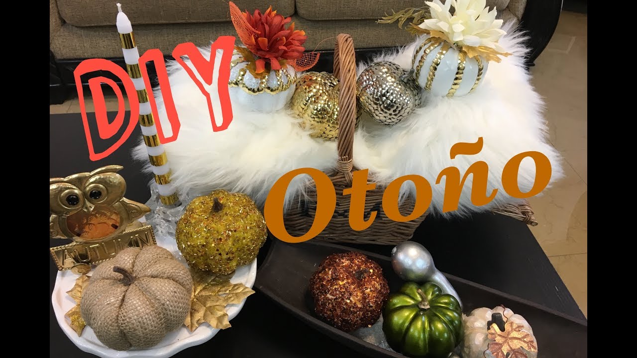 COMO DECORAR CALABAZAS PARA OTOÑO // MANUALIDAD FACIL PARA DECORAR EN ...