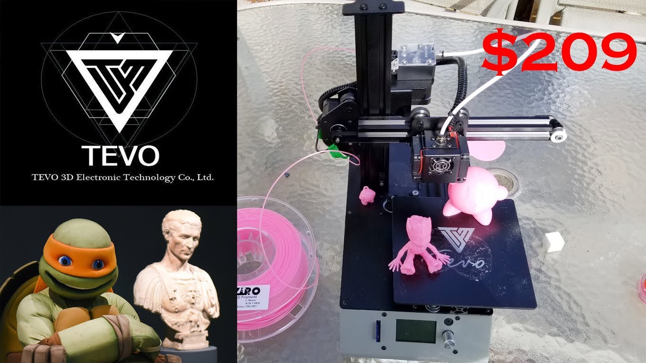 Tevo Michelangelo 3D Printer Unboxing and Review. Fully assembled ...