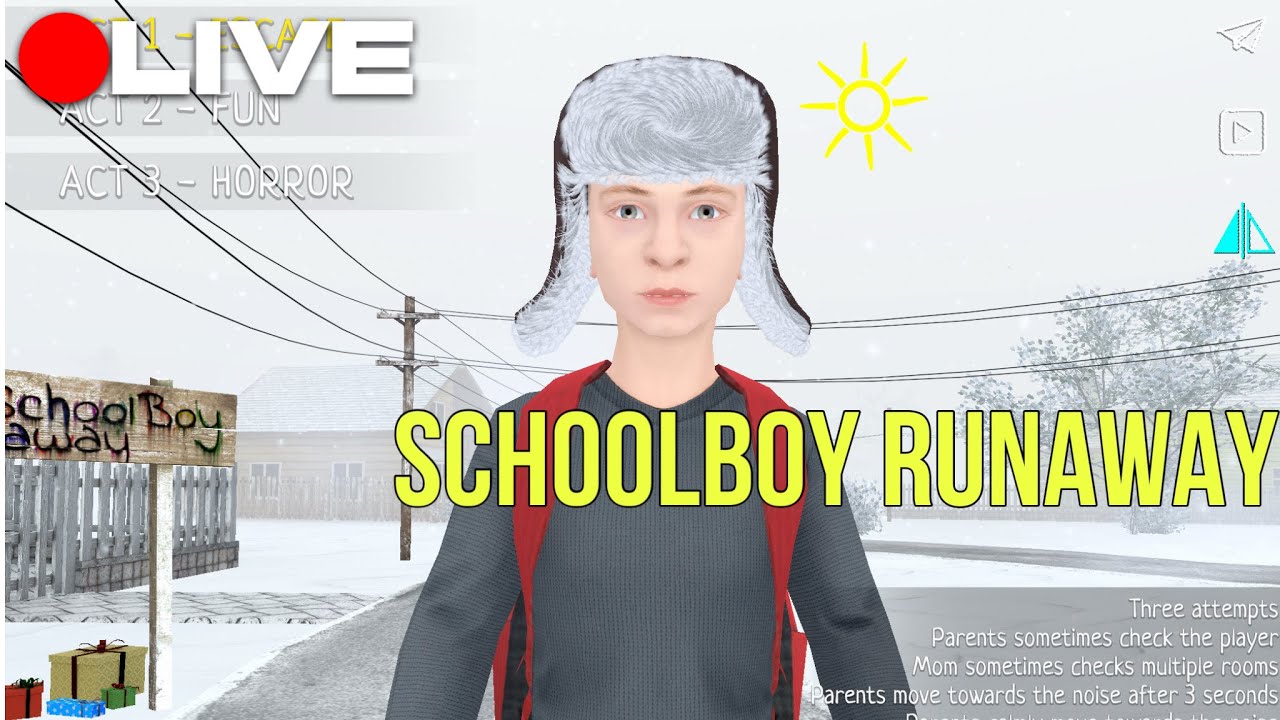Finally Escaped - SchoolBoy Runaway (Easy Mode) - YouTube