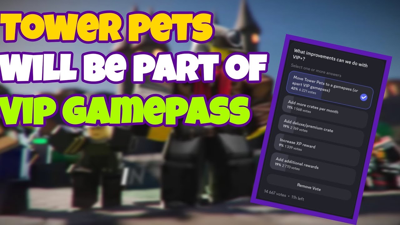 Tower Pets are moving to regular VIP gamepass!! |Tower Defence ...